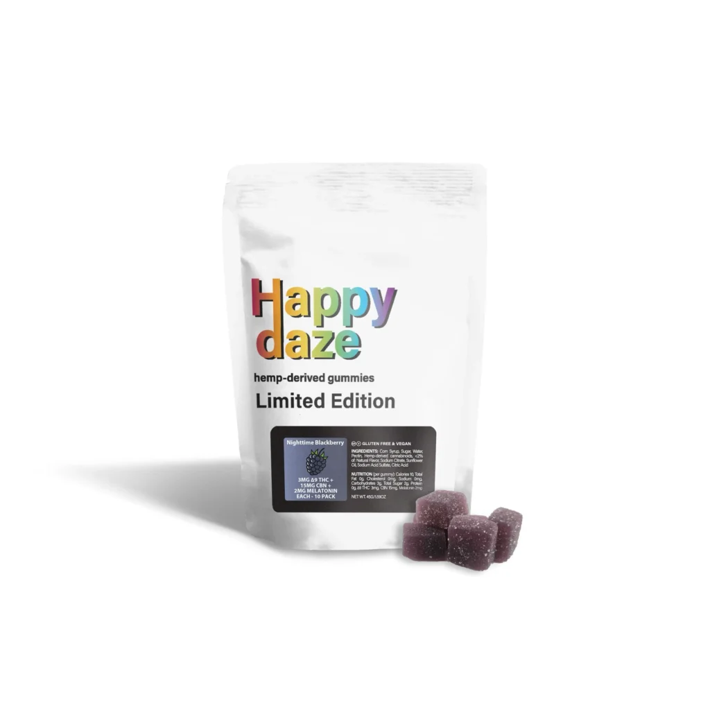 Delta-9 THC 30mg Night Time Blackberry Gummies with CBN + Melatonin 10 ...